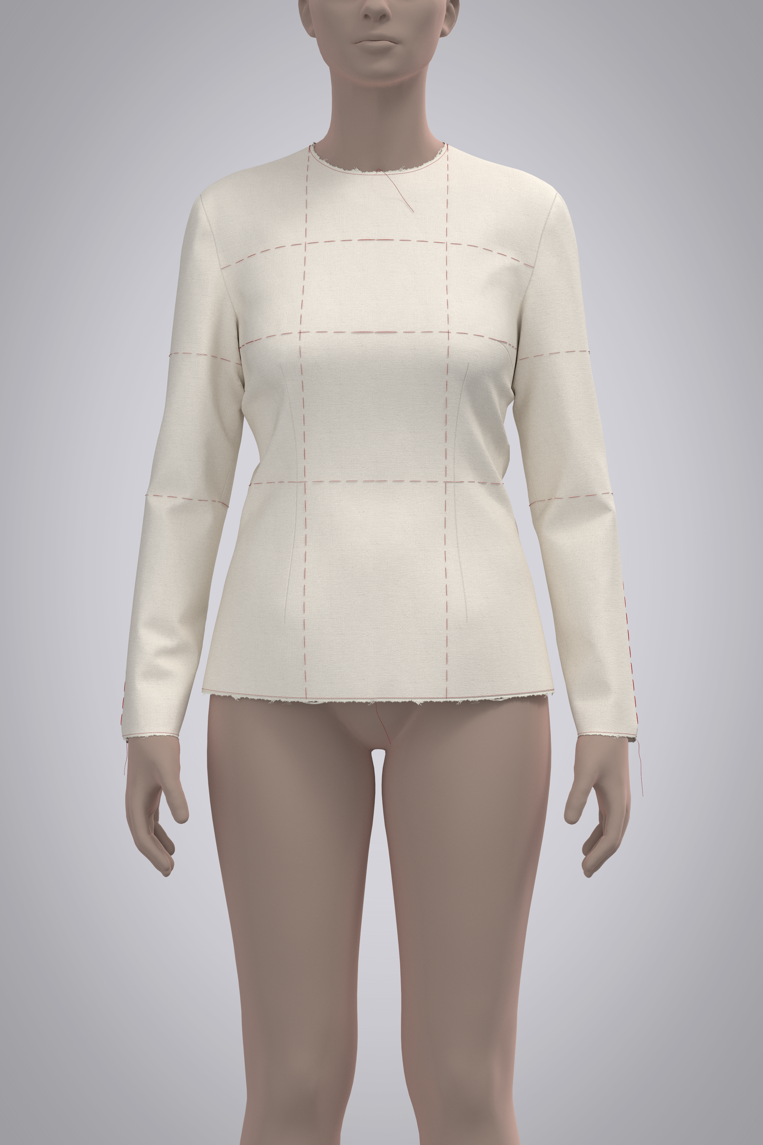 3D Female Bodice Block Garment and Pattern – IDES Studio