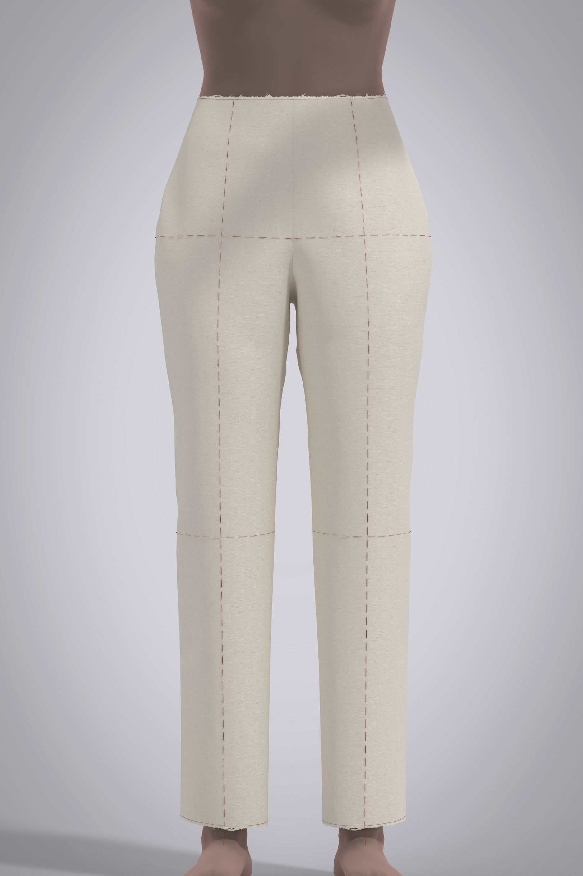 High-Rise Trouser Block Female, 3D Model and PDF Pattern – IDES Studio